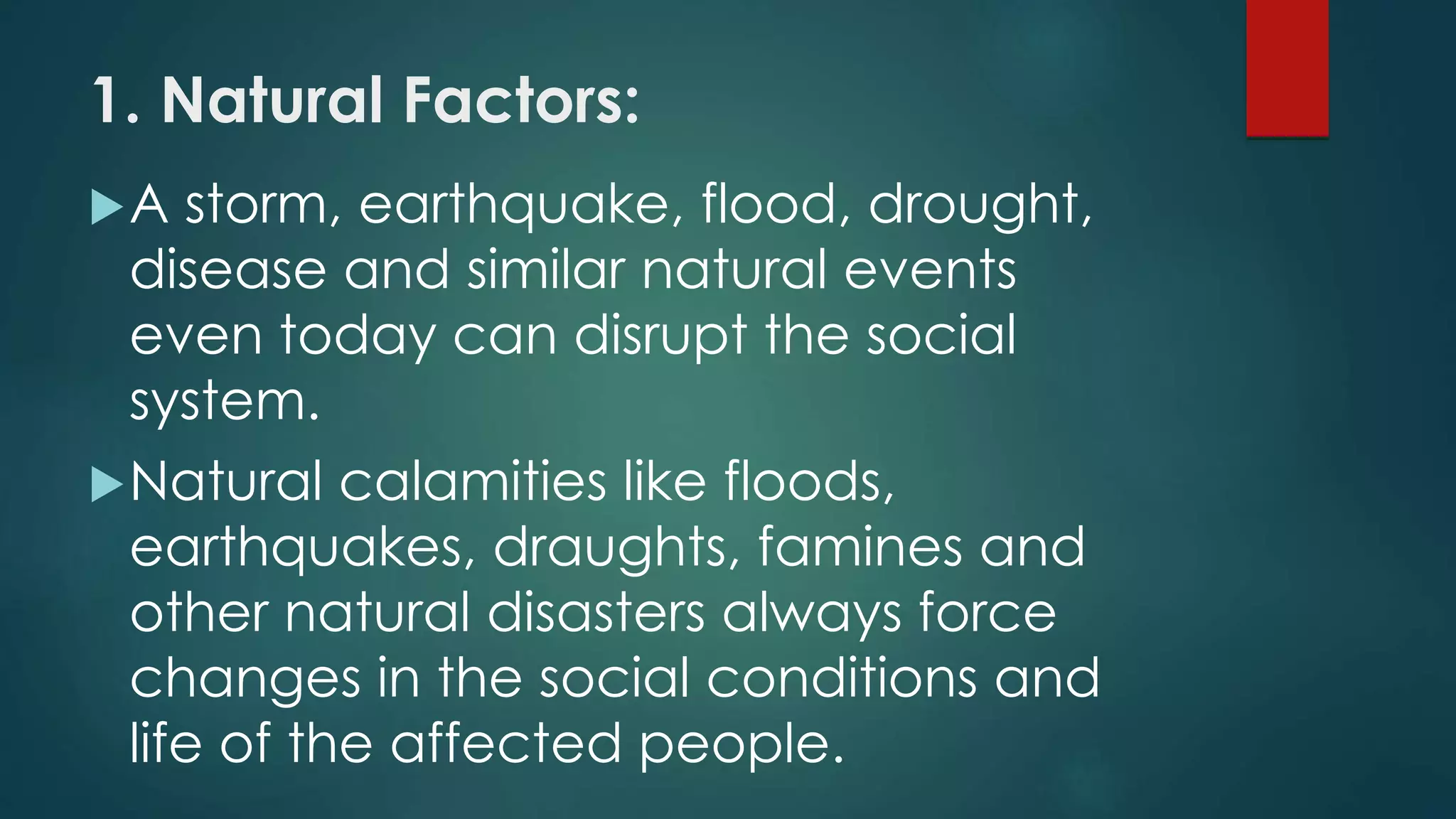 The factors influencing for the social change | PPTX