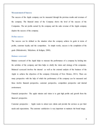 The factors influencing the future business of apple | DOCX