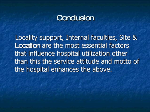 The Factors Influencing the Hospital Utilization | PPT