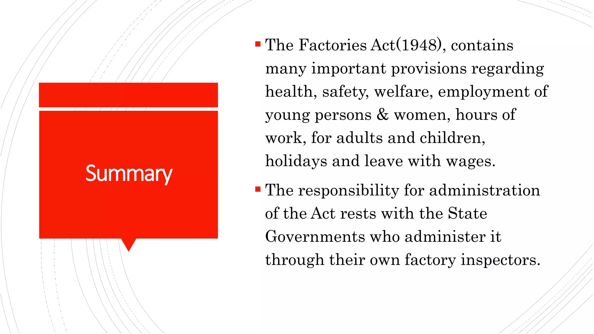 The FACTORIES ACT 1948 | PPTX