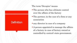 The FACTORIES ACT 1948 | PPT