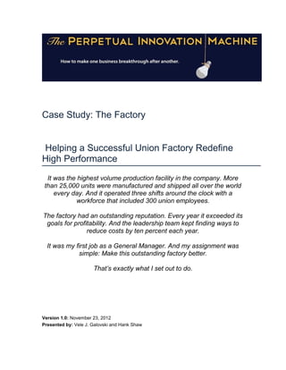 The factory case study | PDF