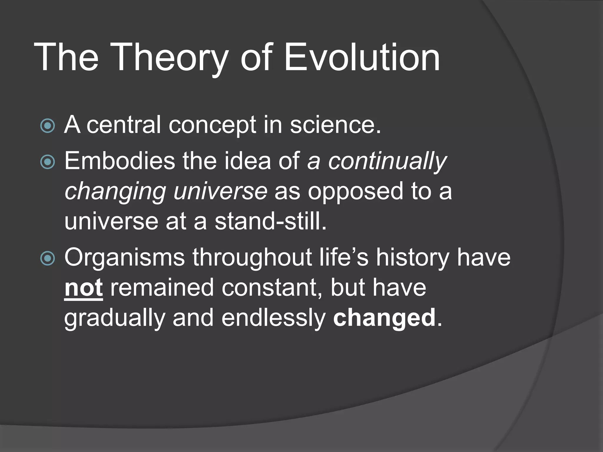 The Facts About Evolution | PPT