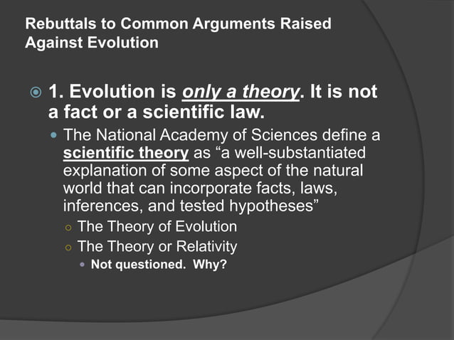 The Facts About Evolution | PPT