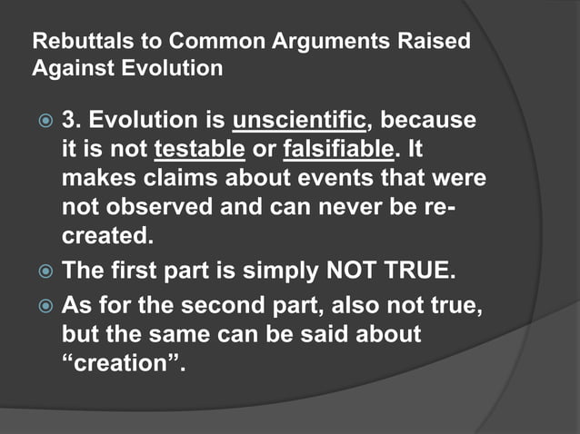 The Facts About Evolution | PPT