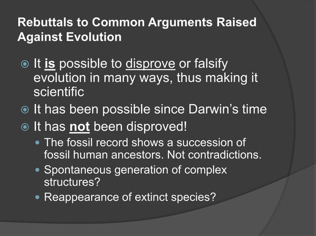 The Facts About Evolution | PPT