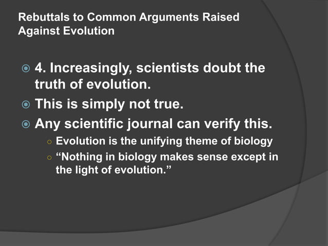 The Facts About Evolution | PPT