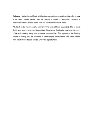 The faerie queene summary | DOCX