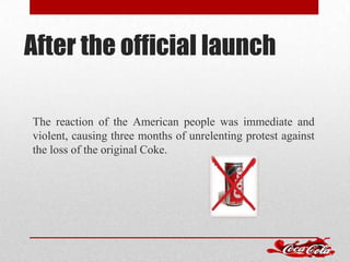 The failure of new coke 1985 | PPTX