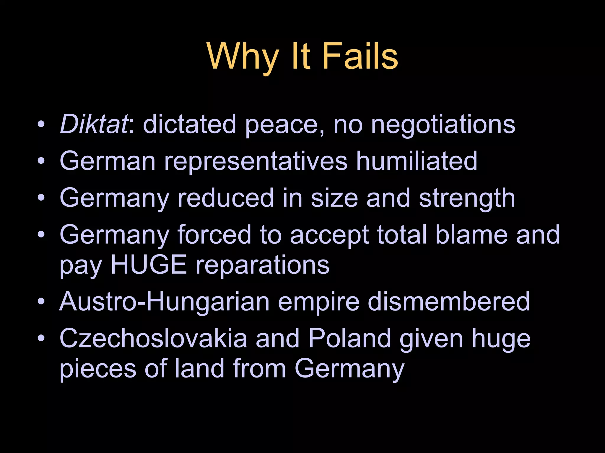 Treaty of Versailles: The failure of peace | PPT
