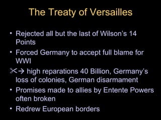 Treaty of Versailles: The failure of peace | PPT | Politics