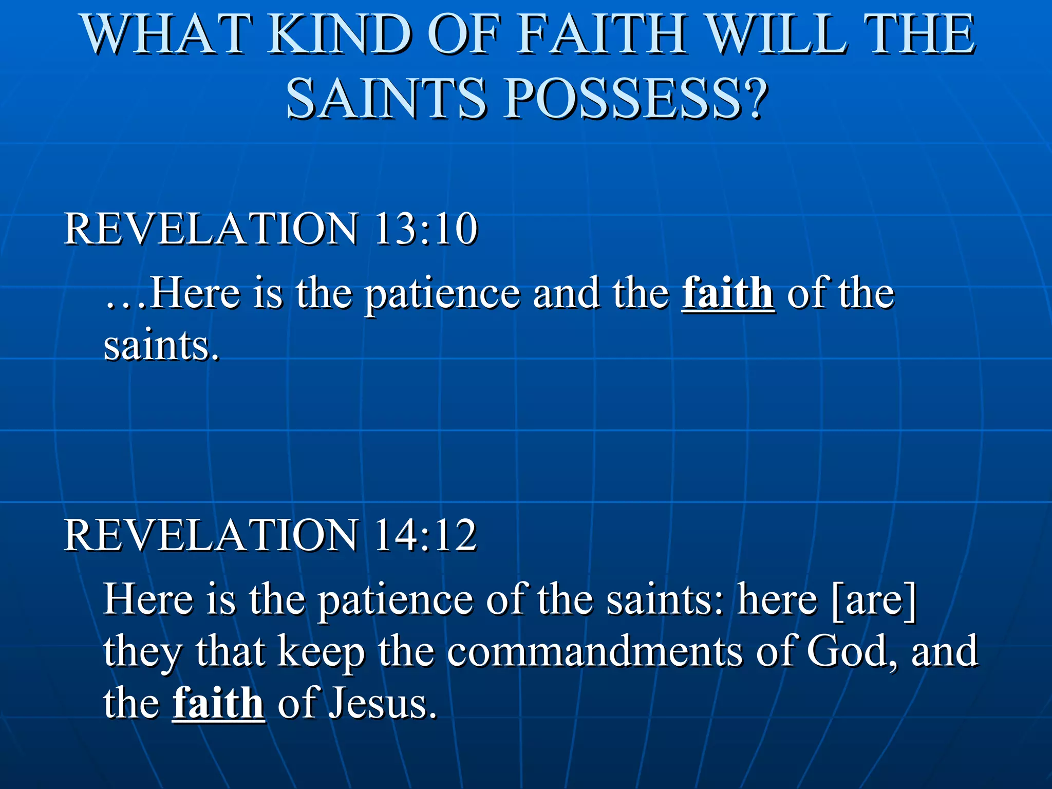 The Faith Of Jesus Christ | PPT