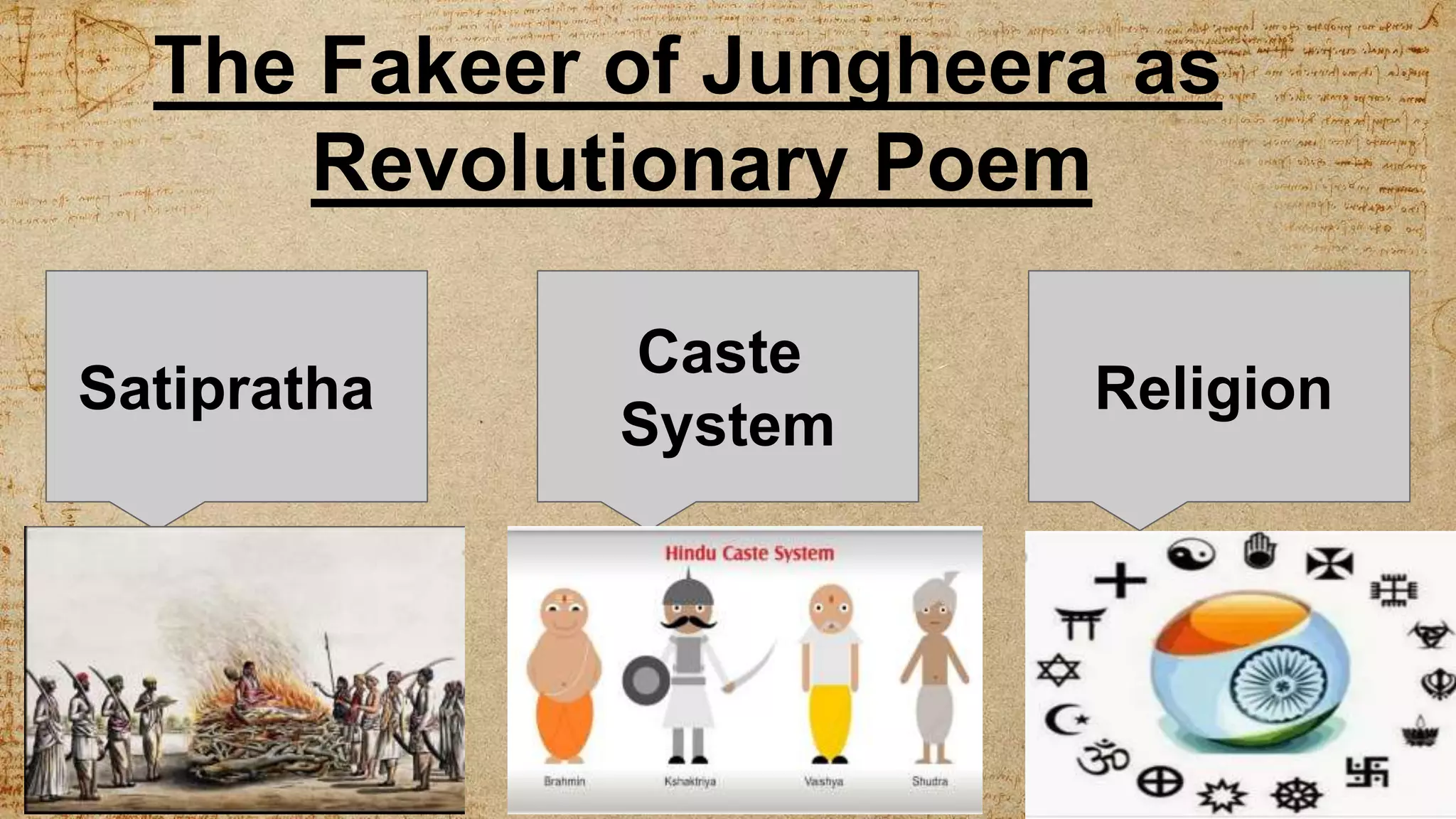 The fakeer of jungheera as revolutionary poem | PPT