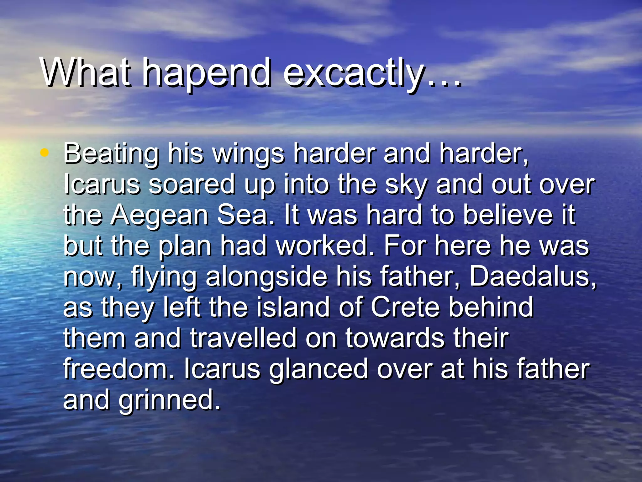 The fall of icarus by mary and alex | PPT