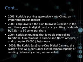 The Fall of Kodak- A tale of disruptive technology and bad business | PPTX