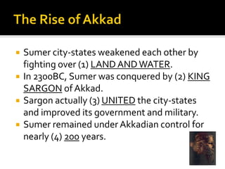 Fall of Sumer Rise of Akkad | PPTX