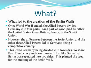 The Fall of the Berlin Wall 2nd Period Guyer | PPTX