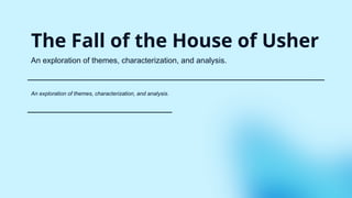 The Fall of the House of Usher.pptx..... | PPTX