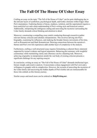 The Fall Of The House Of Usher Essay.pdf