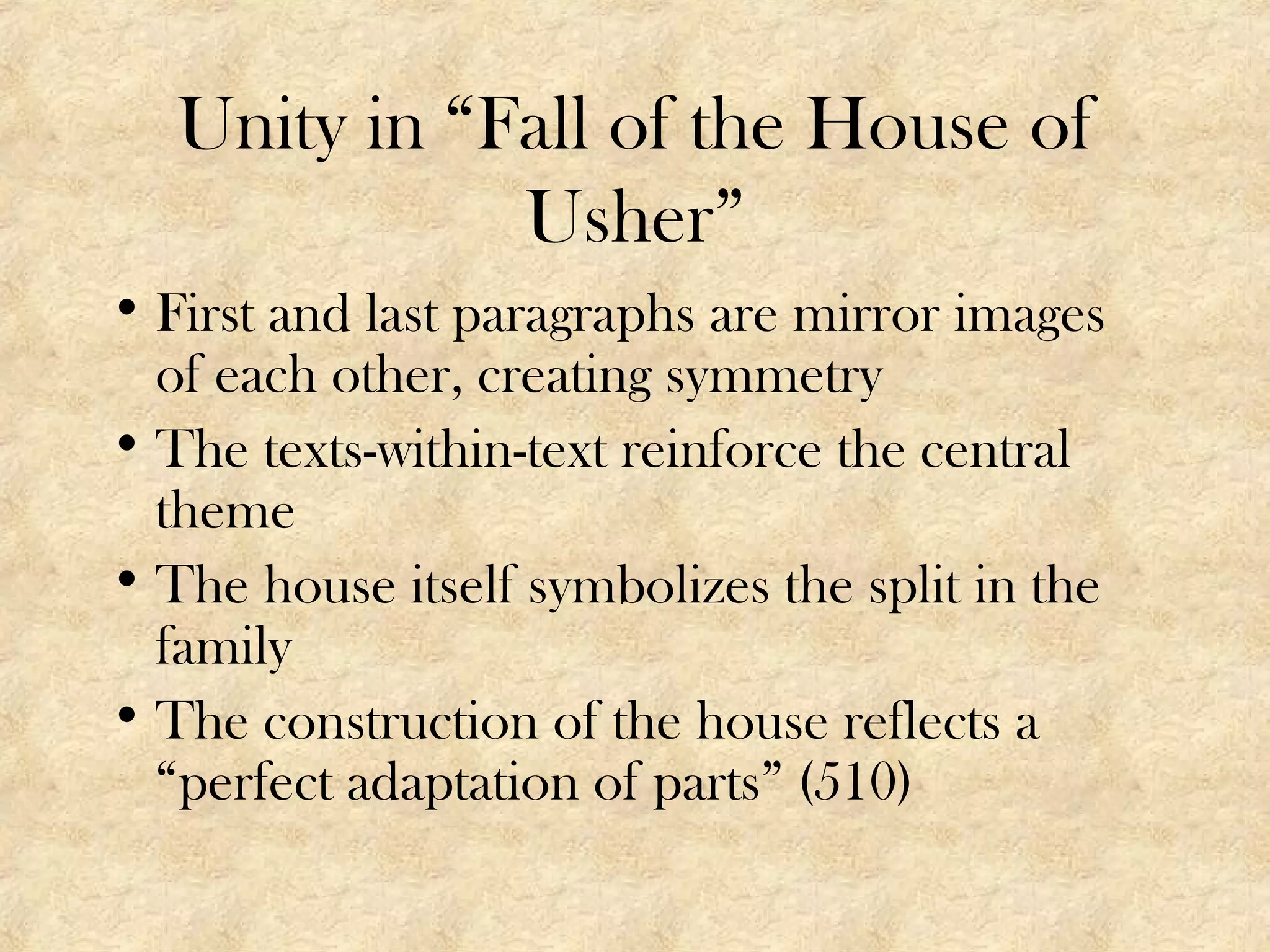 The fall of the house of ushers | PPT