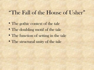 The fall of the house of ushers | PPT