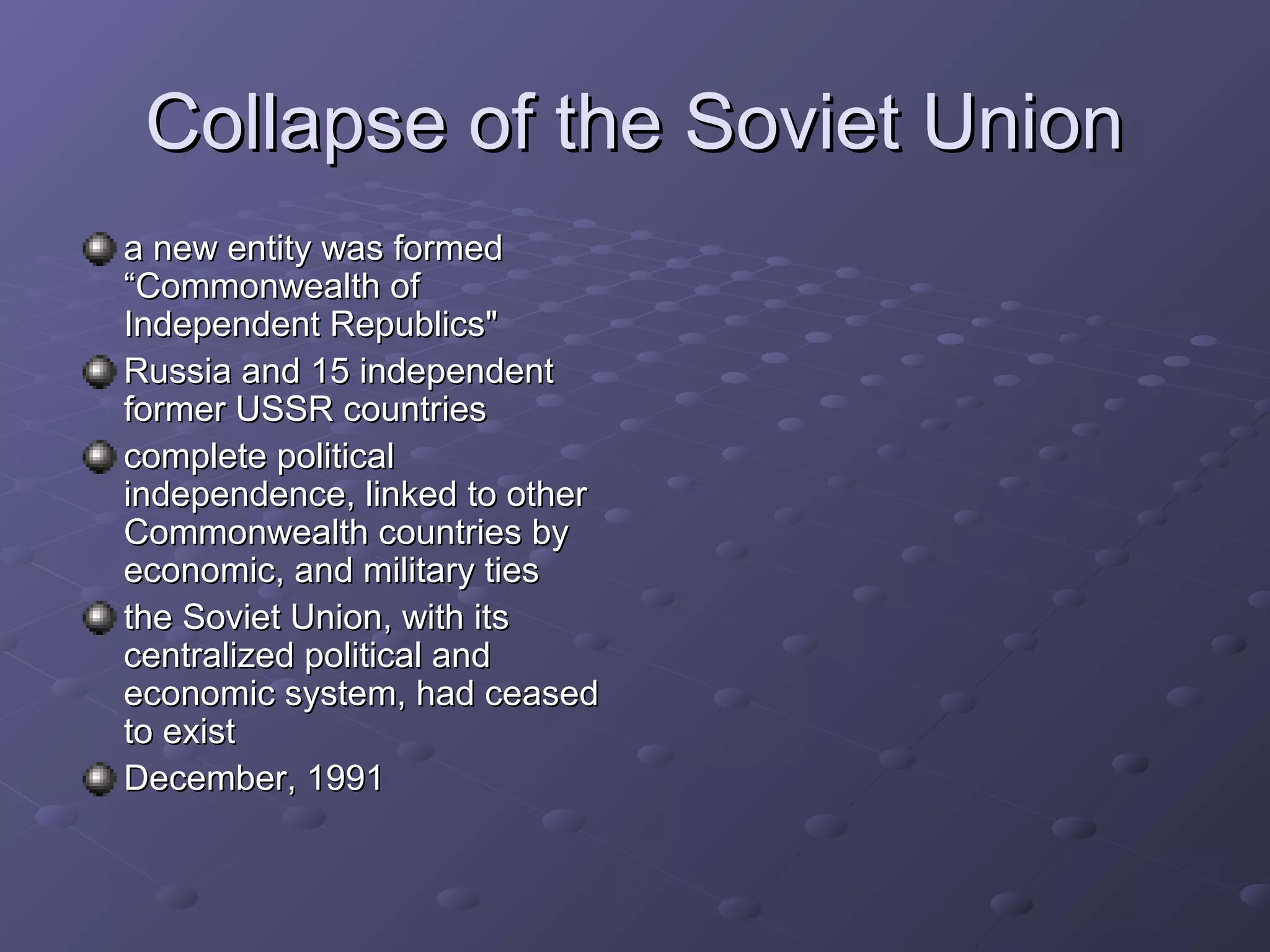 The fall of the soviet union | PPT