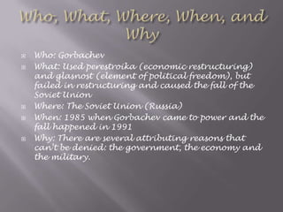 The Fall of the Soviet Union 1st Period Guyer | PPT