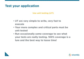 Random thoughts and dev practices / advices to build a great product | PPT
