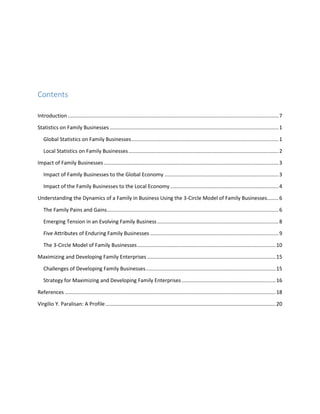 The Family Business Statistics, Impact, and Dynamics v20180510.00