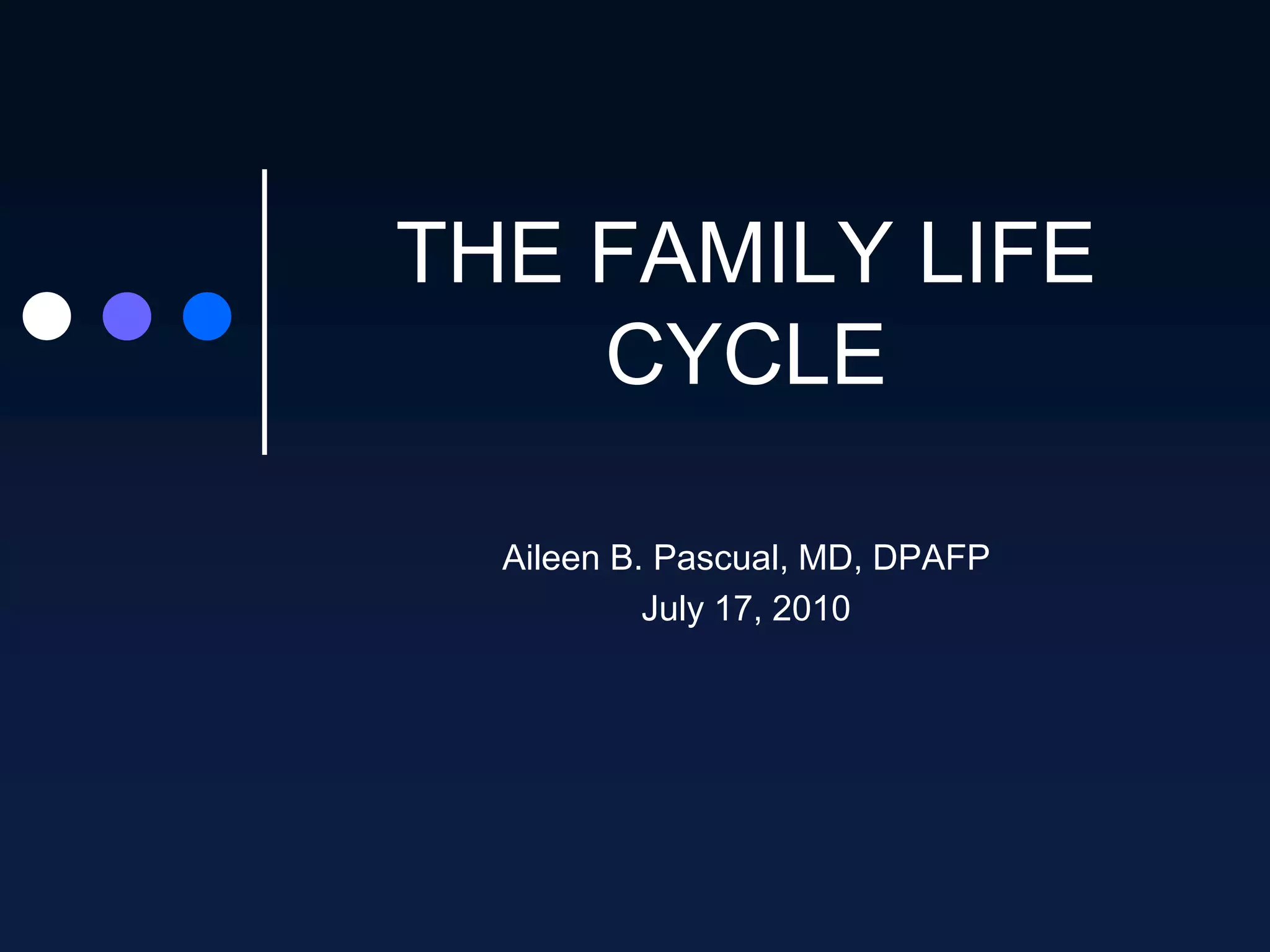 The Family Life Cycle | PPTX