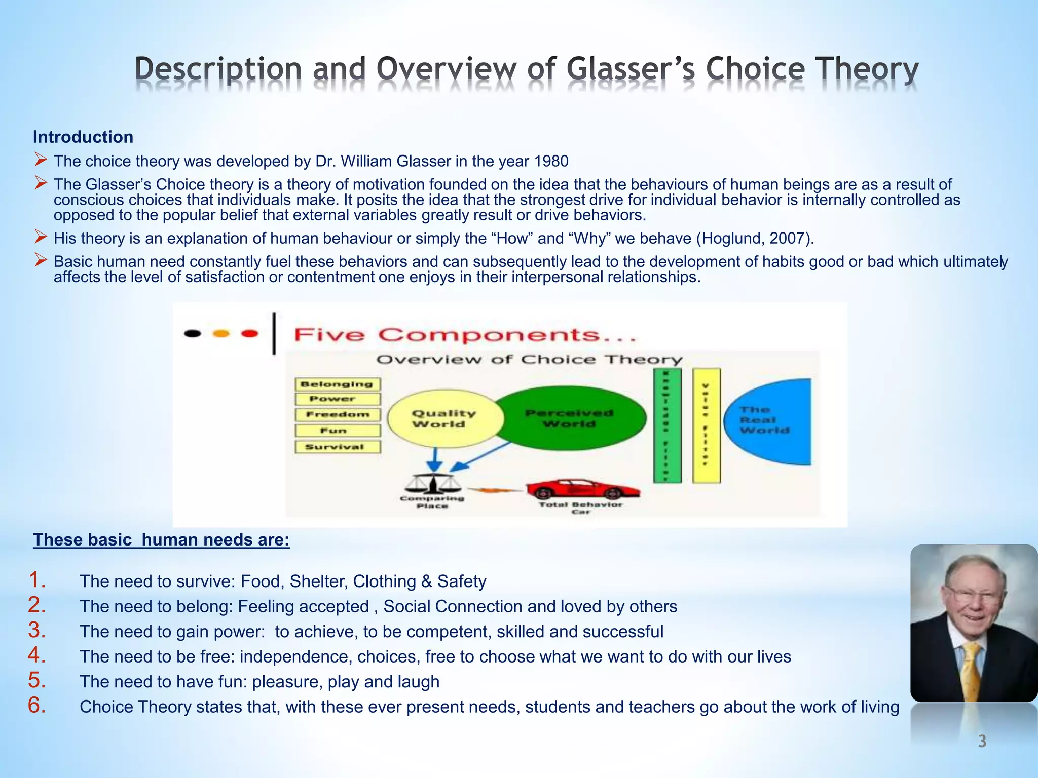 Glasser's Choice Theory | PPTX