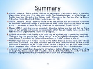 Glasser's Choice Theory | PPTX