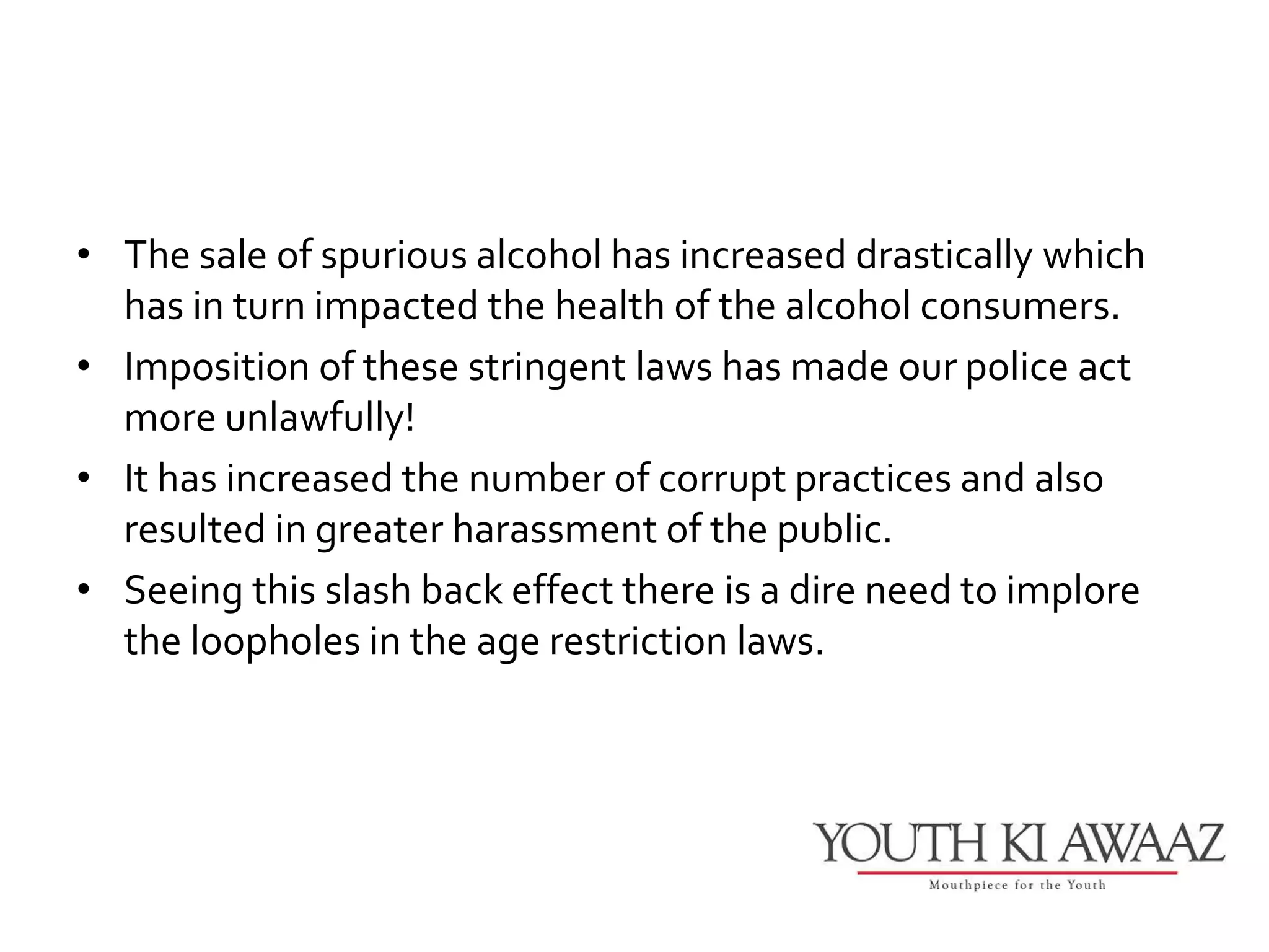 The farce that is the drinking age limit | PPTX