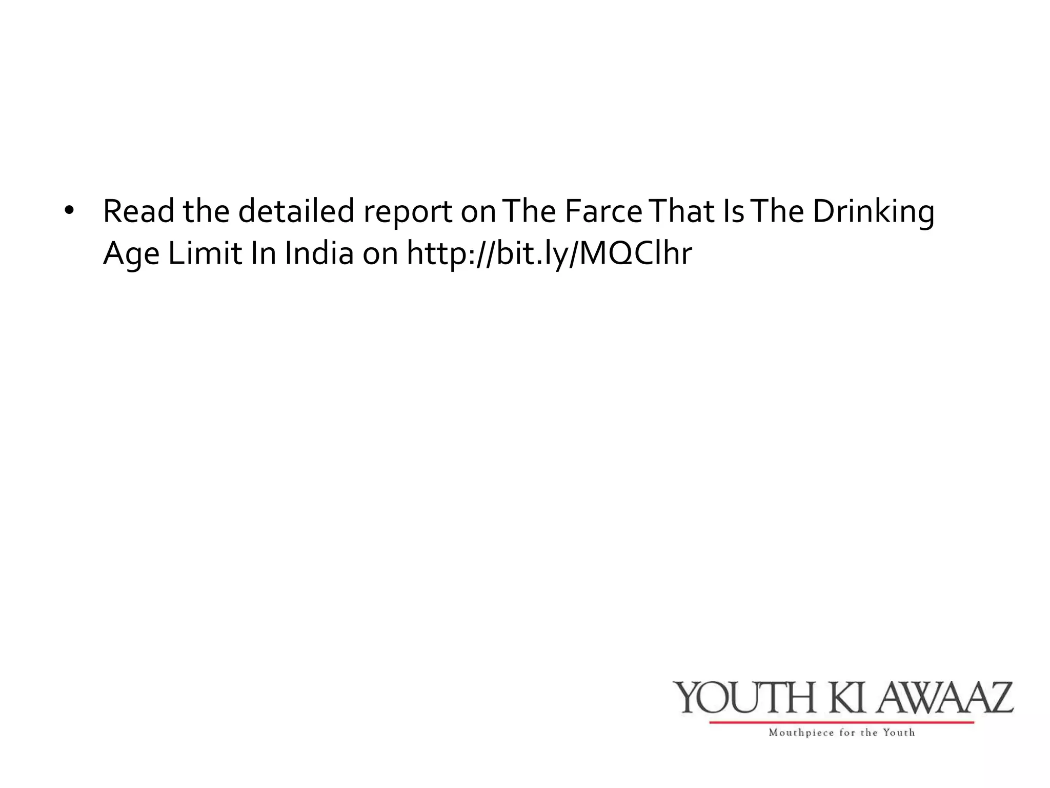 The farce that is the drinking age limit | PPT