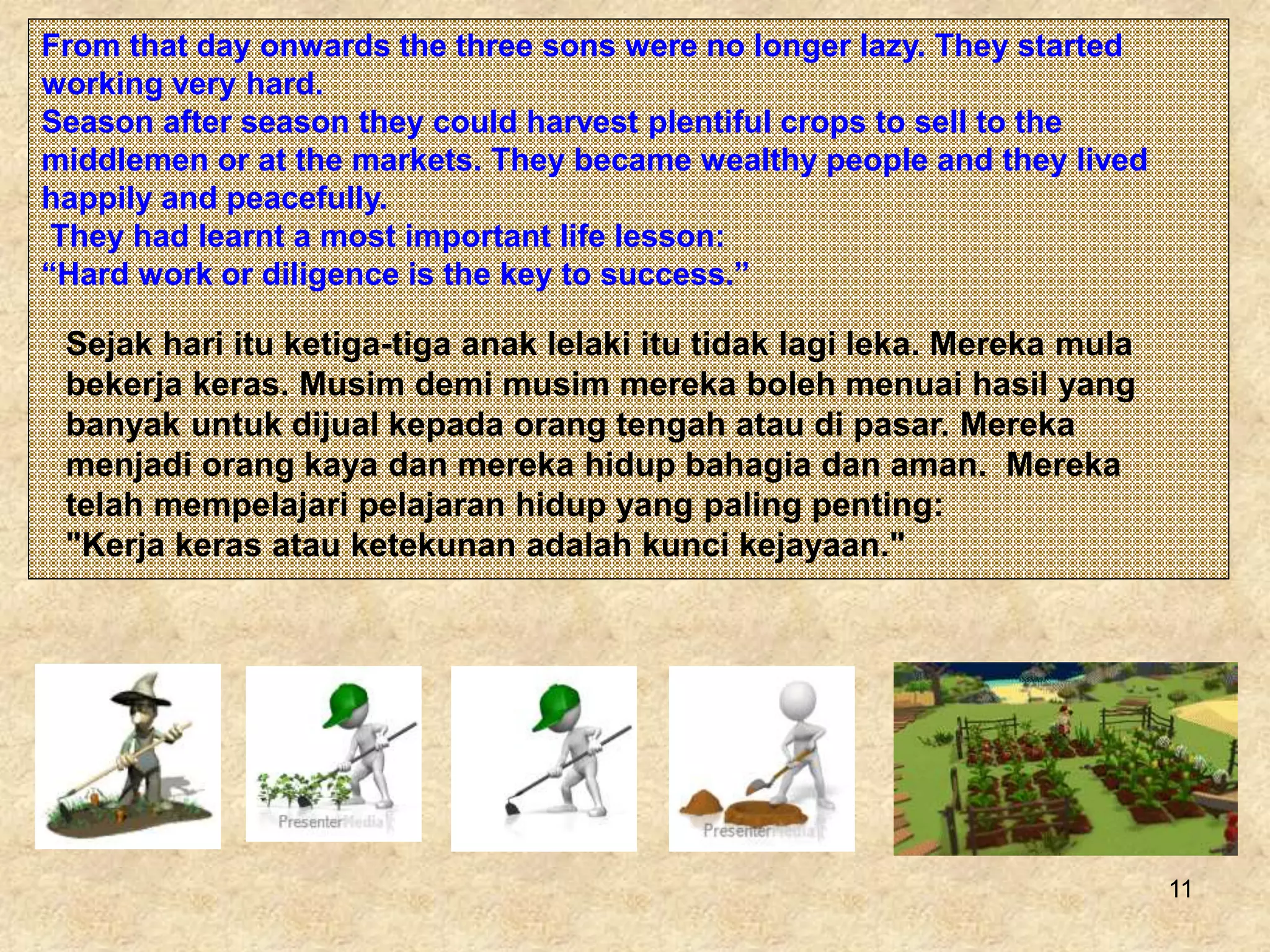 The Farmer and his Sons - A Story with a Moral (English & Malay).pptx