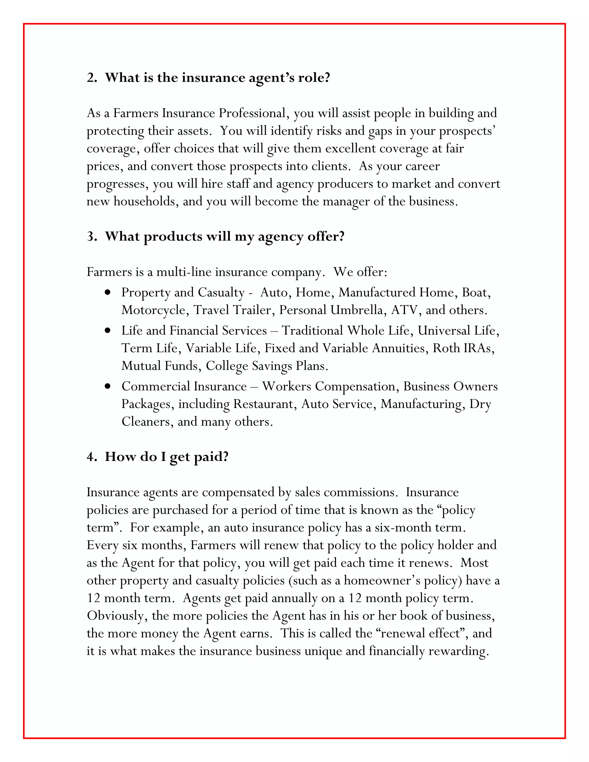 The farmers agency ownership program boise | PDF