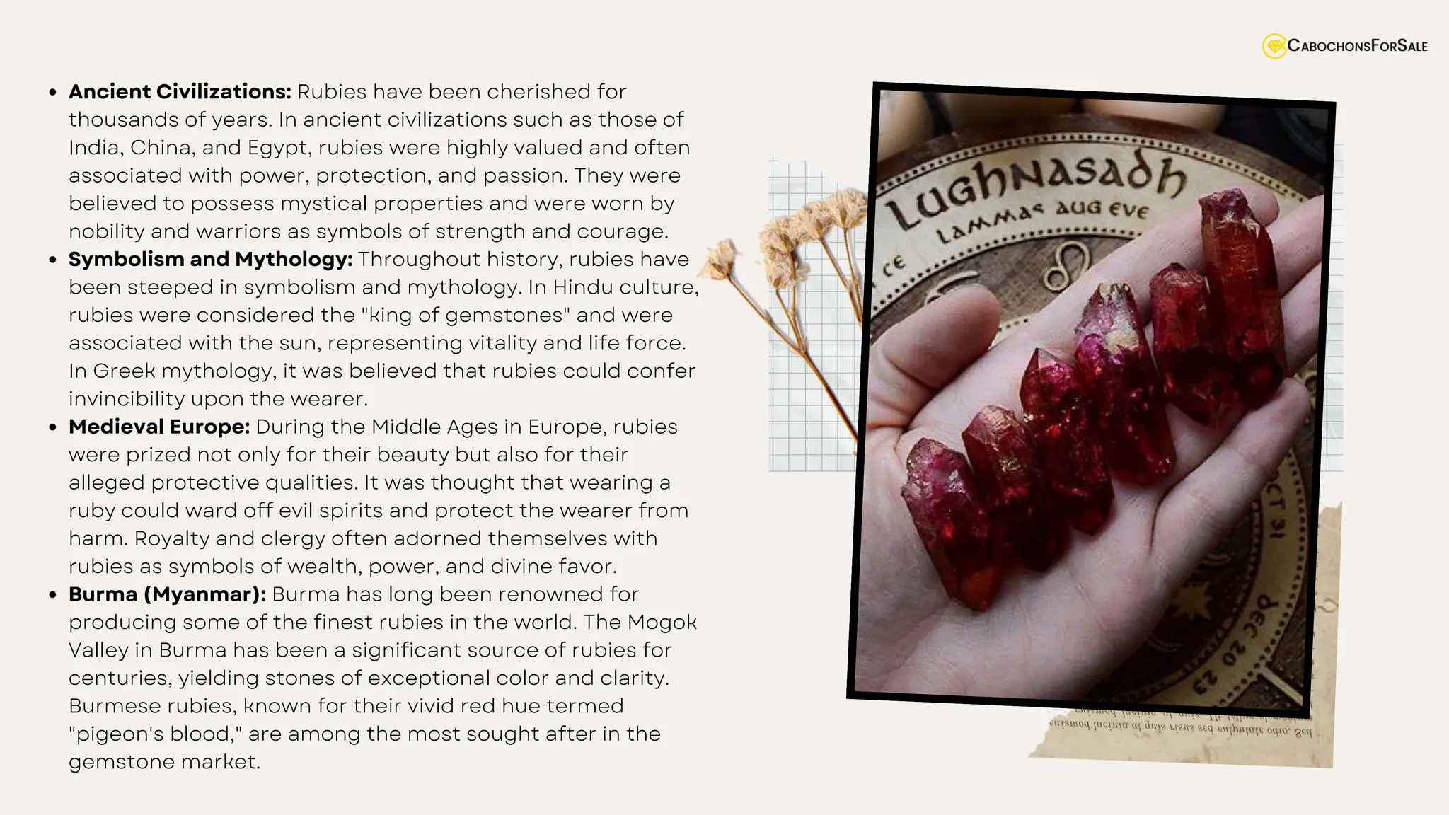 The Fascinating History of Ruby Gemstone | PDF