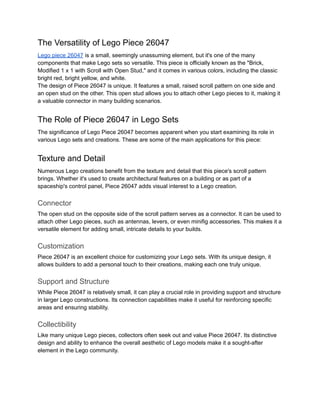 The Fascinating World of LEGO Exploring Piece 26047.pdf