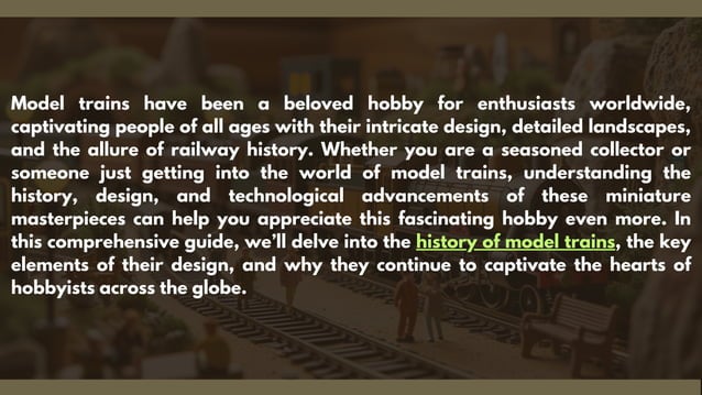 The Fascinating World of Train Miniature Models History, Design, and ...