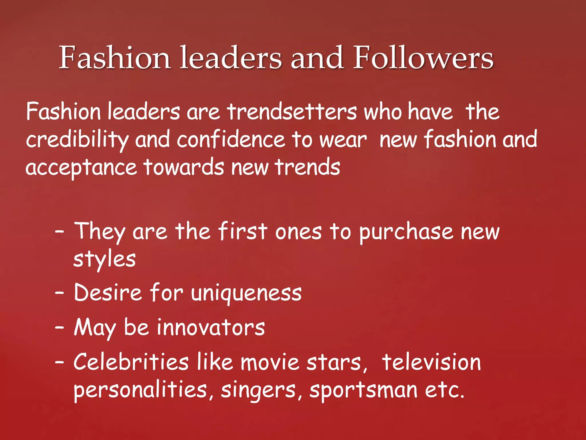 The fashion cycle | PPTX