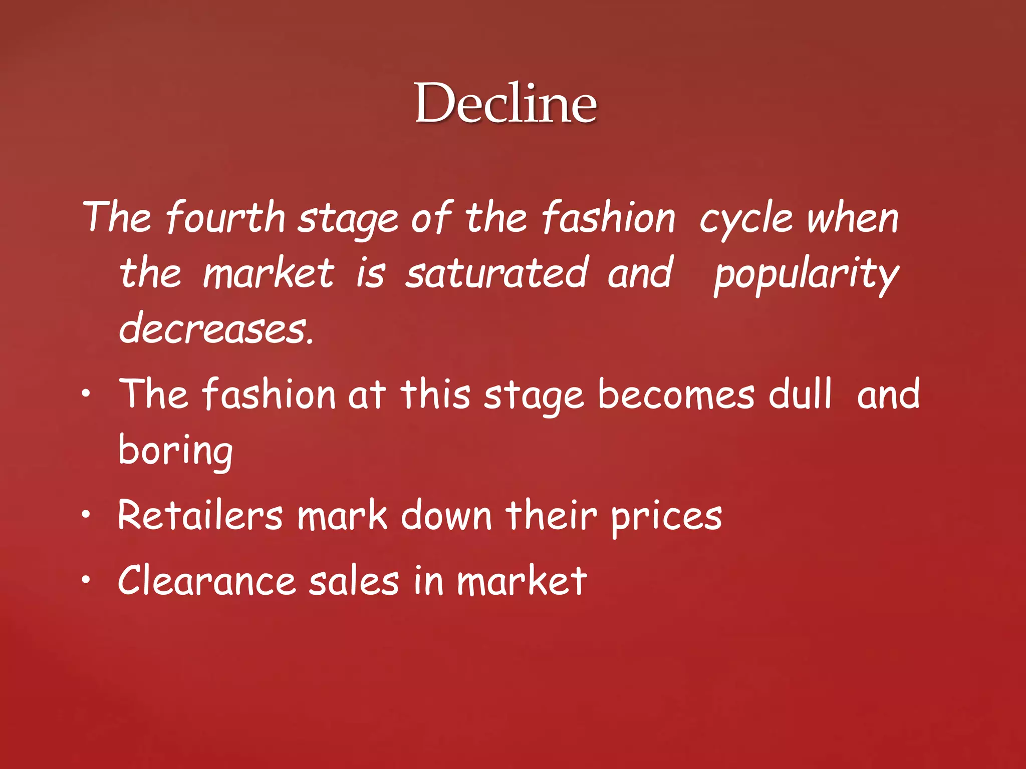 The fashion cycle | PPTX