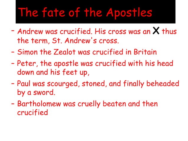 The fate of the apostles | PPT | Christianity | Religion & Spirituality