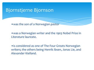 The father by: bjornstjerne bjornson | PPTX