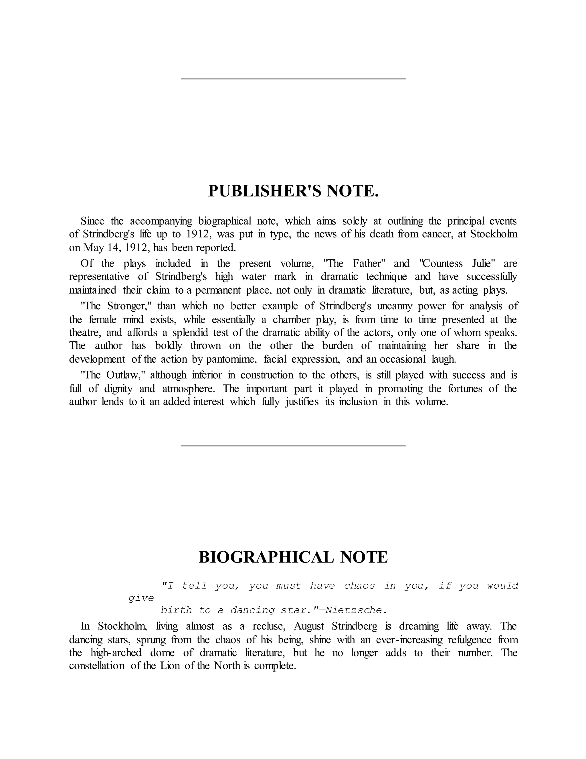 The father august strindberg | PDF