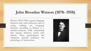 The Fathers of Psycholinguistics | PPTX