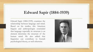 The Fathers of Psycholinguistics | PPTX