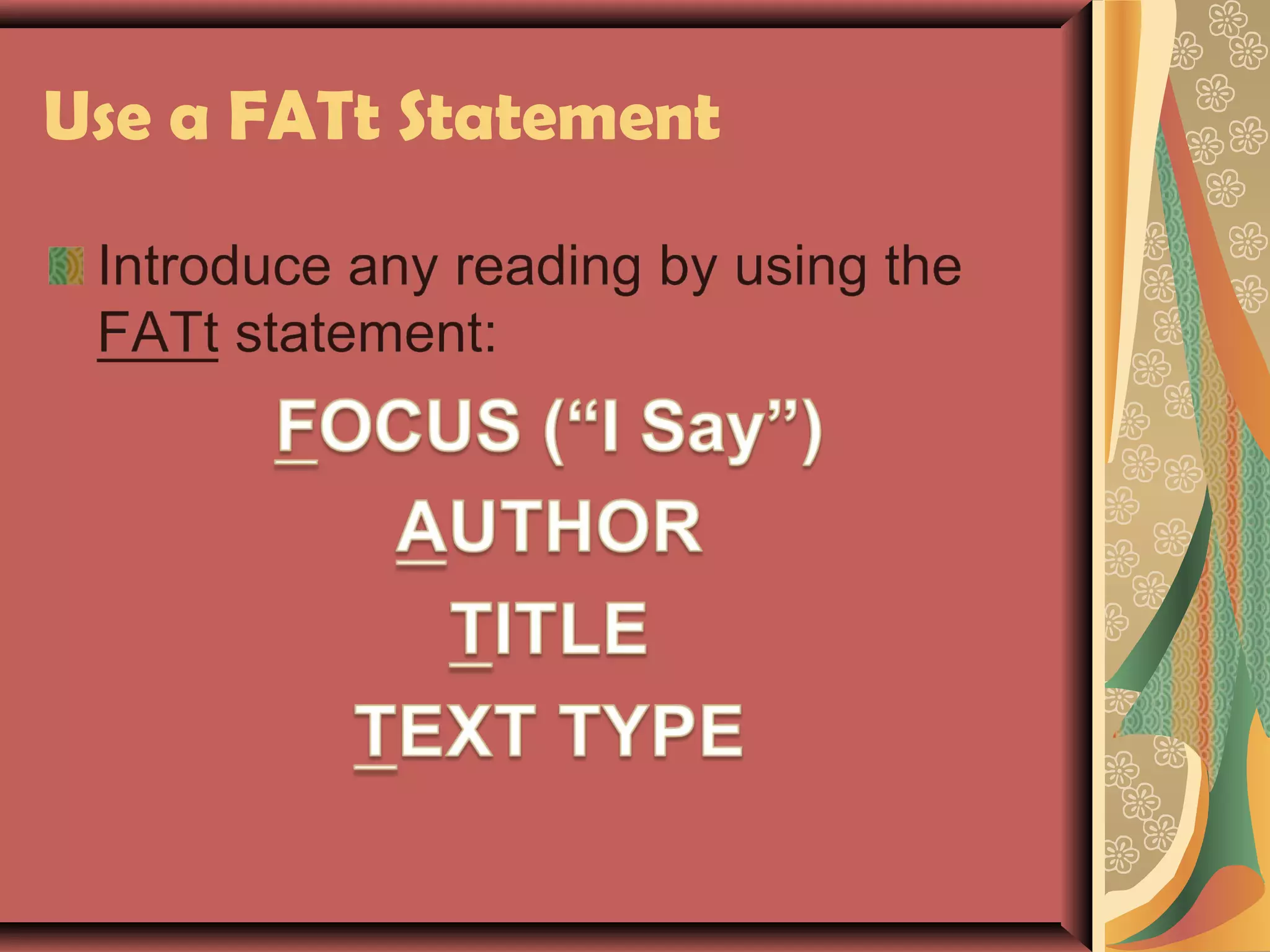 The FATt Statement | PPT