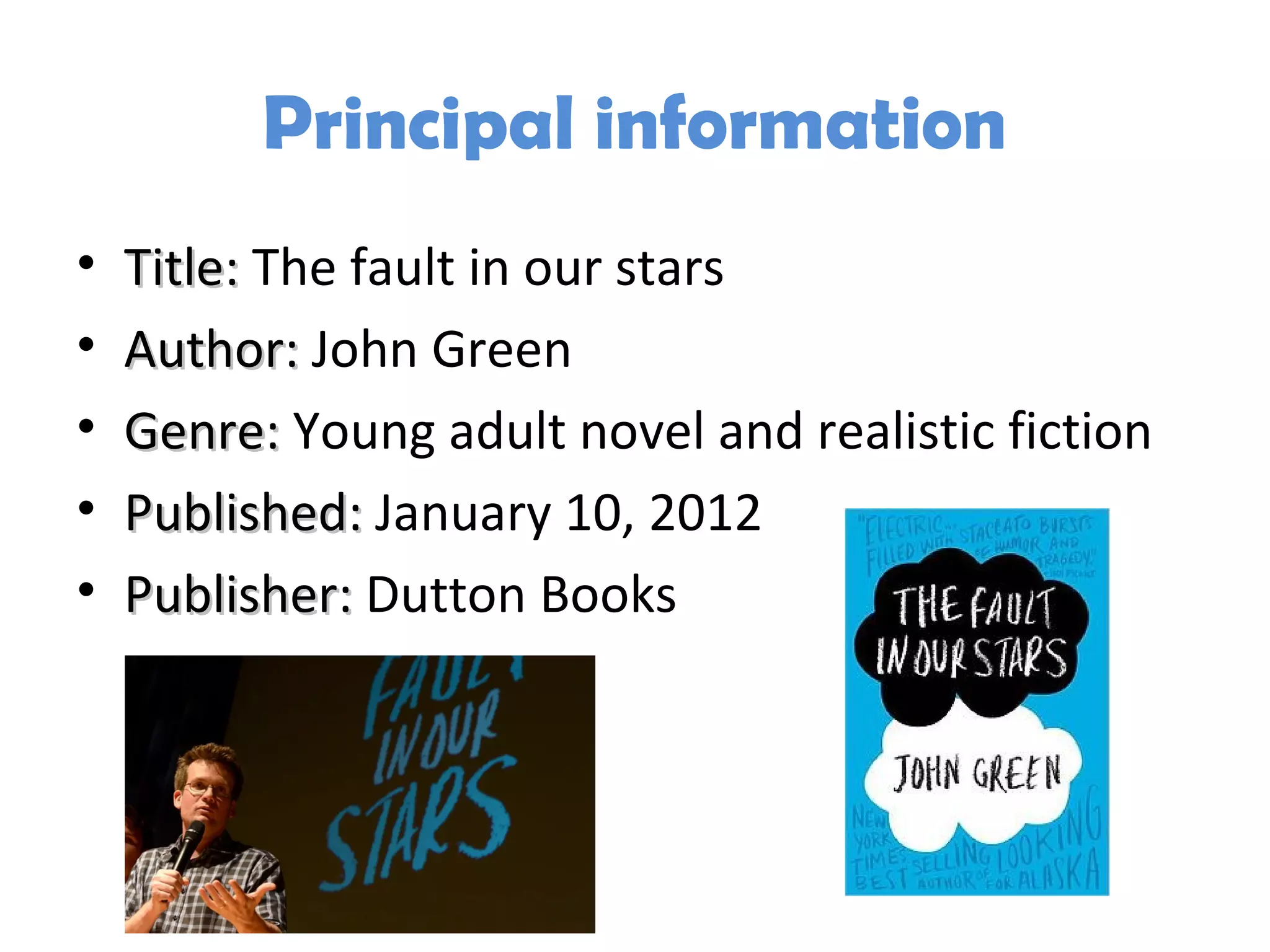 The Fault in our Stars | PPT | Fiction | Books and Literature