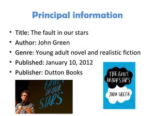 The Fault in our Stars | PPT | Fiction | Books and Literature