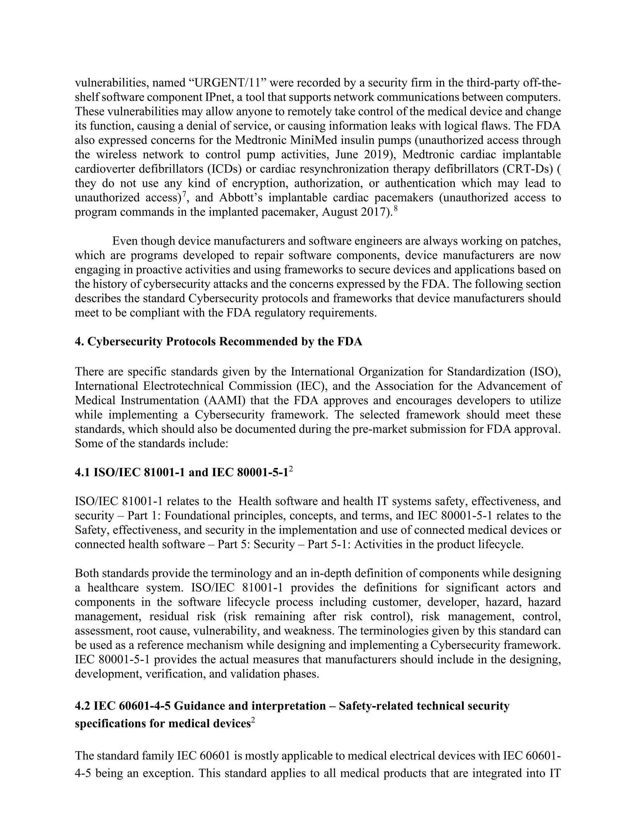 Understanding Cybersecurity in Medical Devices and Applications | PDF
